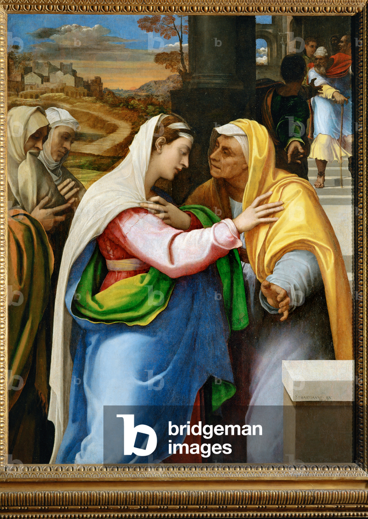 Image of La visitation - the visitation, Virgin Mary visits Saint ...
