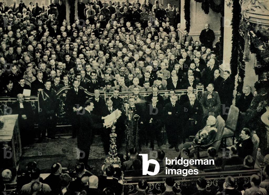 Image of Adolf Hitler is sworn in as Chancellor of Germany 1933