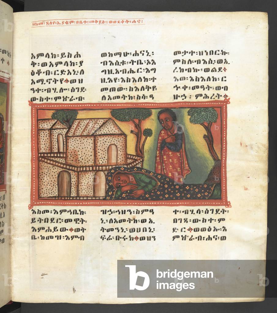 Image of Or. 607 f005r, Scene from the life of the Virgin by Ethiopian ...