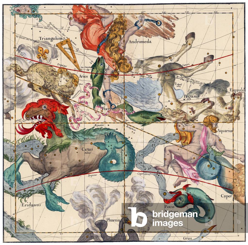 Image of France: Constellation Map from Globi coelestis in tabulas ...