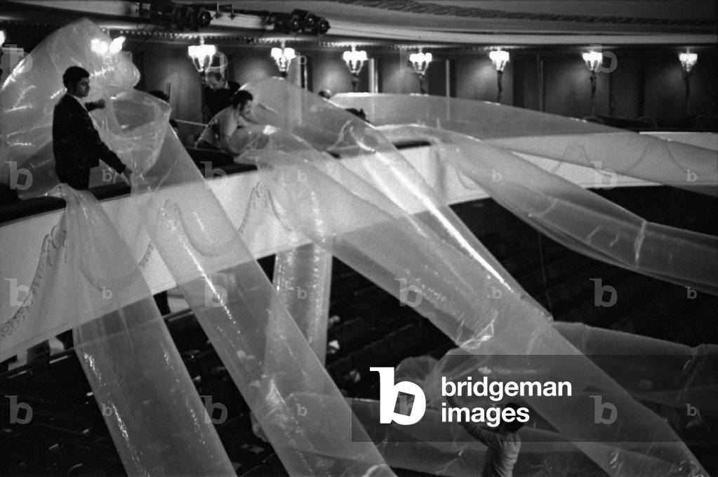 Image of An avant-garde performance at Manzoni Theatre in Milan, Italy ...