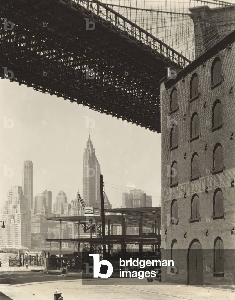 Image of Brooklyn Bridge, Water and Dock Streets, looking Southwest ...