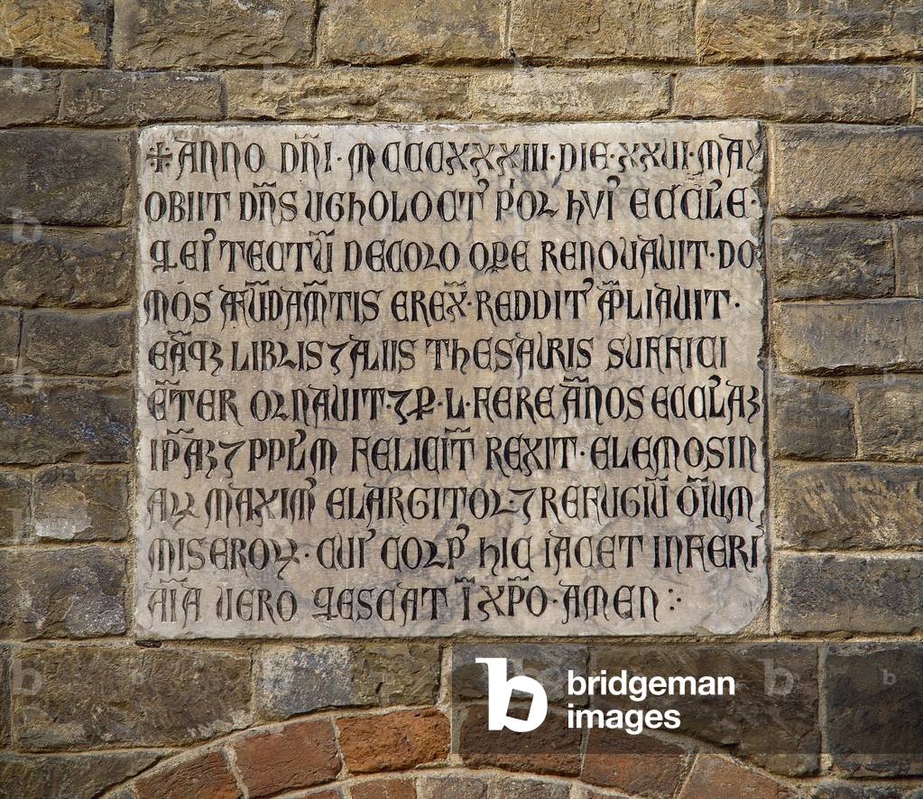 Image of Gravestone, Carolingian script reminiscent of the foundation ...