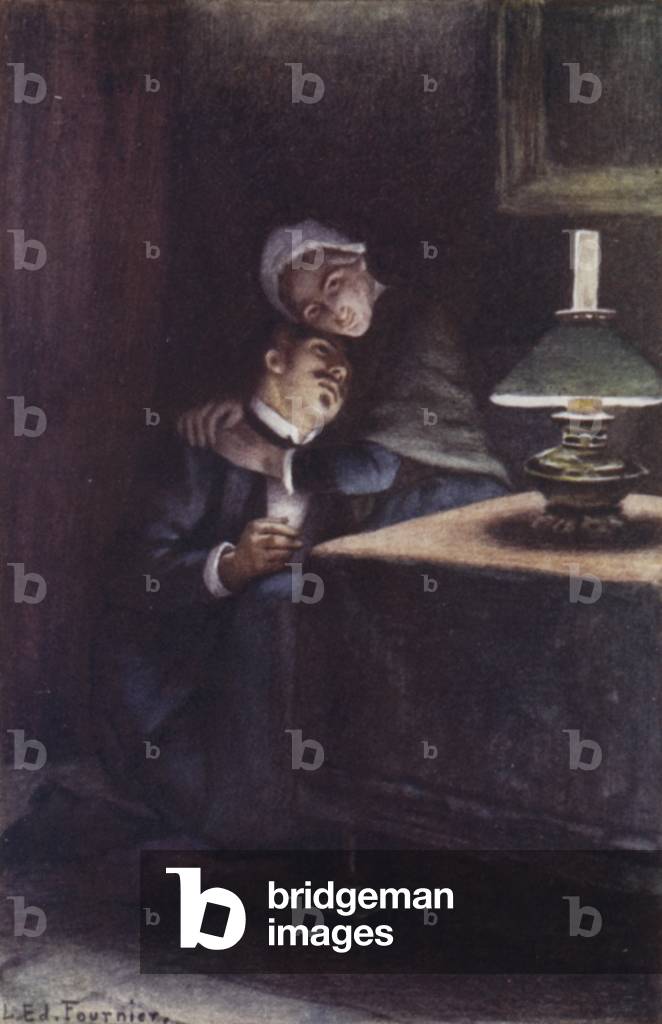 Image of His heavy, woolly head on her knee, he remembered the by ...