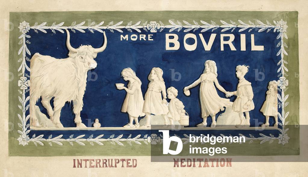 Image of 'Interrupted Meditation', Design for a Bovril Poster (gouache ...
