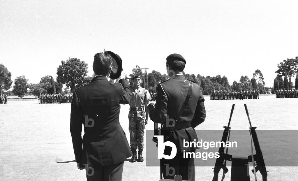 Image of Defence minister Peter Van Der Byl at Rhodesian Light Infantry ...