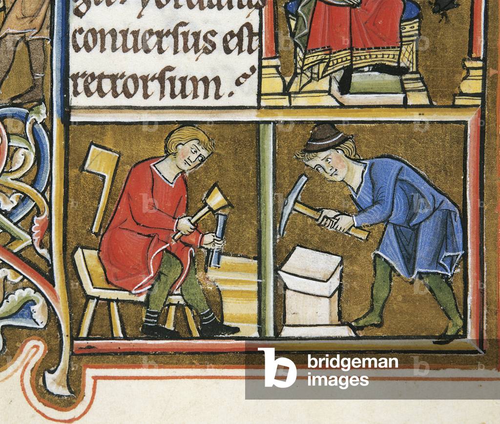 Image of Jewish craftsmen working, miniature from Beatae Elisabeth ...
