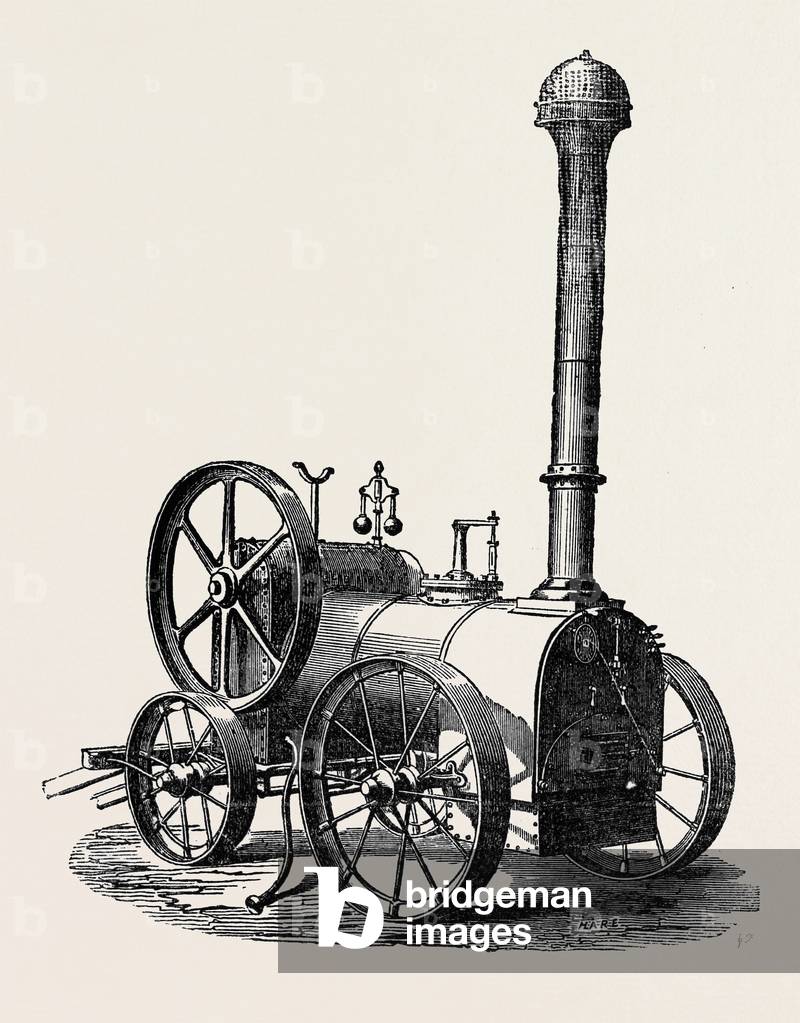 Image of Side View of Tuxford and Sons' Prize Portable Steam Engine