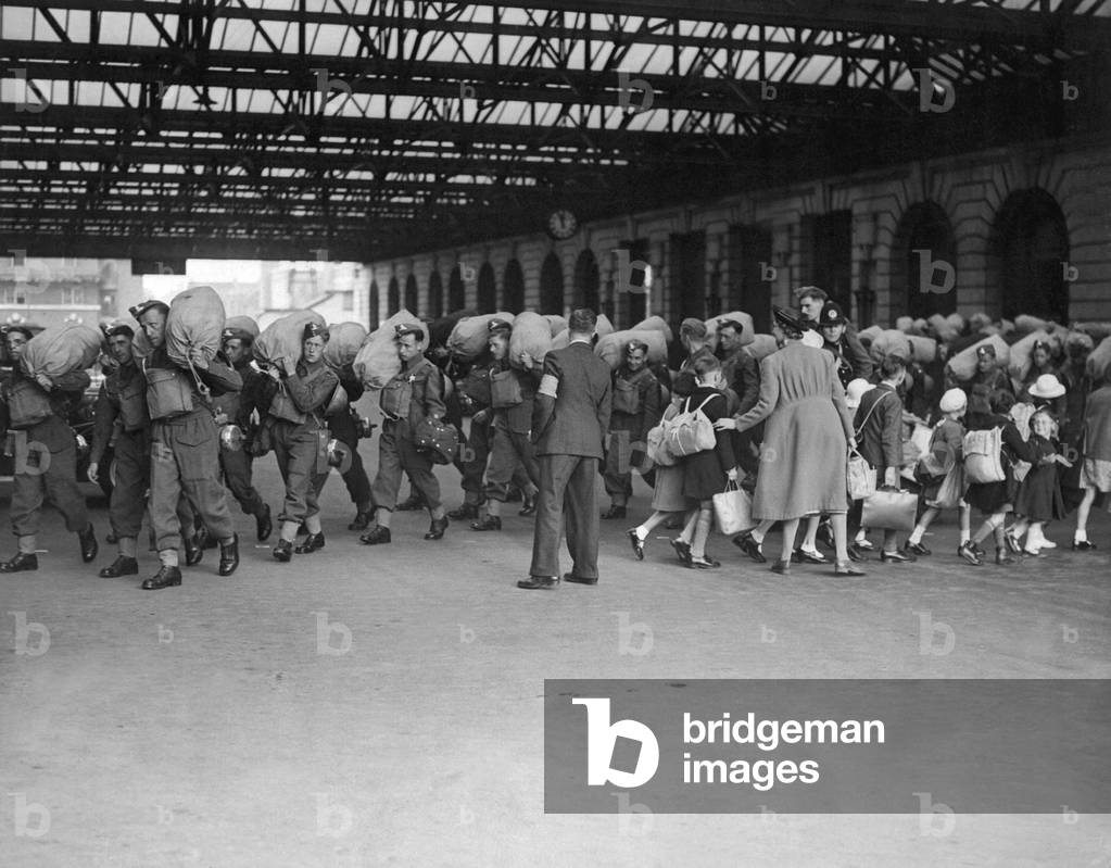 Image of World War 2, Battle of Britain. Going in opposite directions,