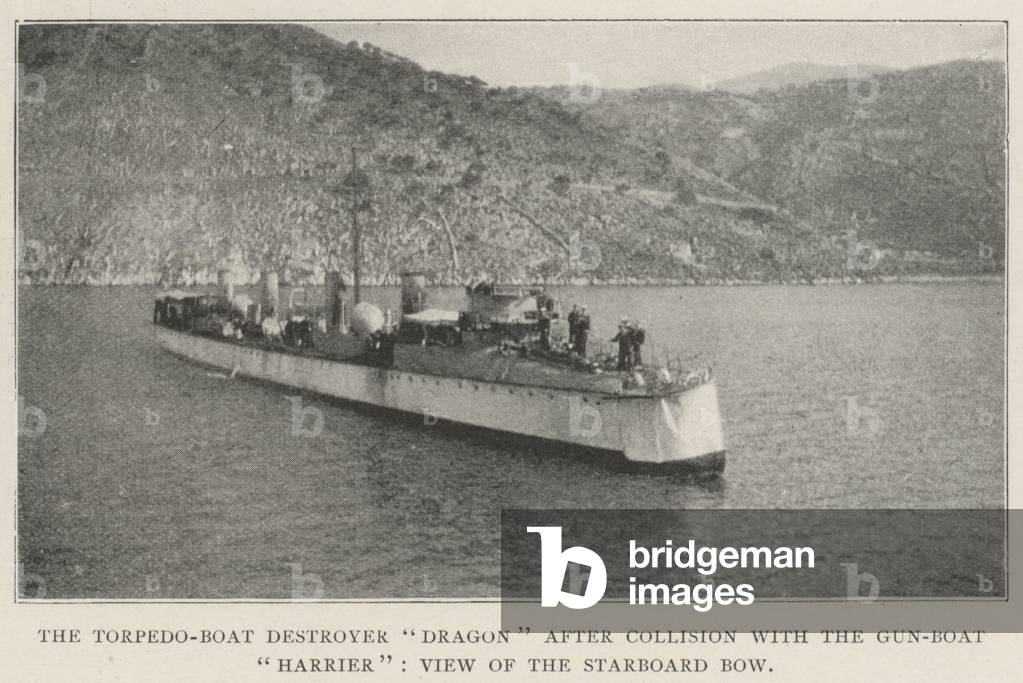 Image of The Torpedo-Boat Destroyer 'Dragon' after Collision with the ...