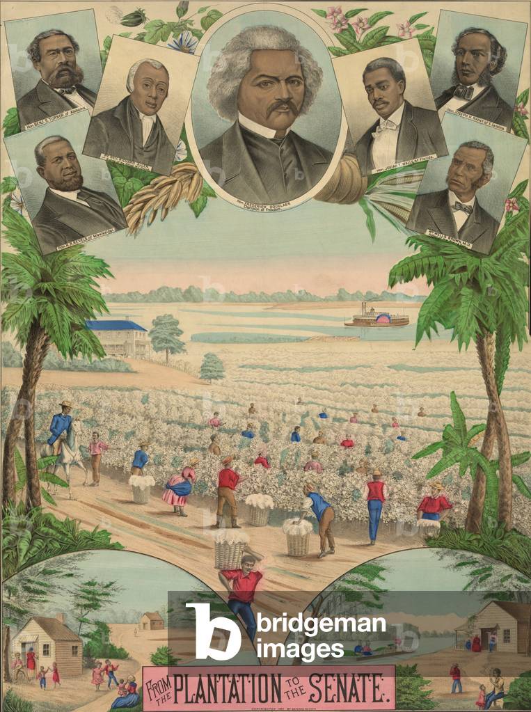 Image of 1883 print commemorating the achievements of several African ...