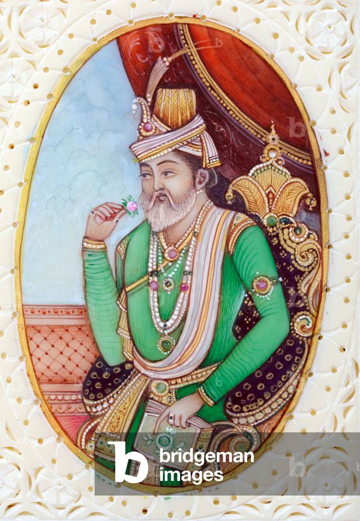 Image of Miniature Painting of Mughal Emperor Humayun by Indian School