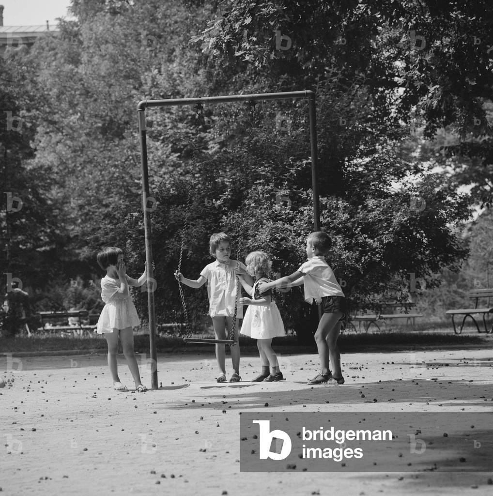 Image of Children in Belgrade, 1960s (b/w photo)