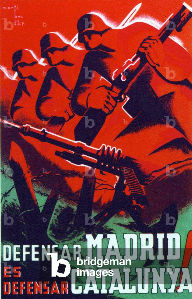 Image of Spanish Civil War russian communist propaganda poster from the era