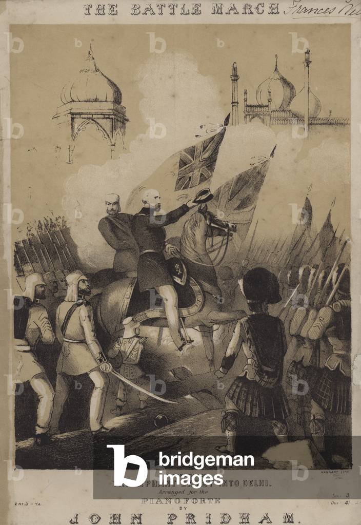 Image of The Battle March (litho) by Hanhart, Michael (19th century)