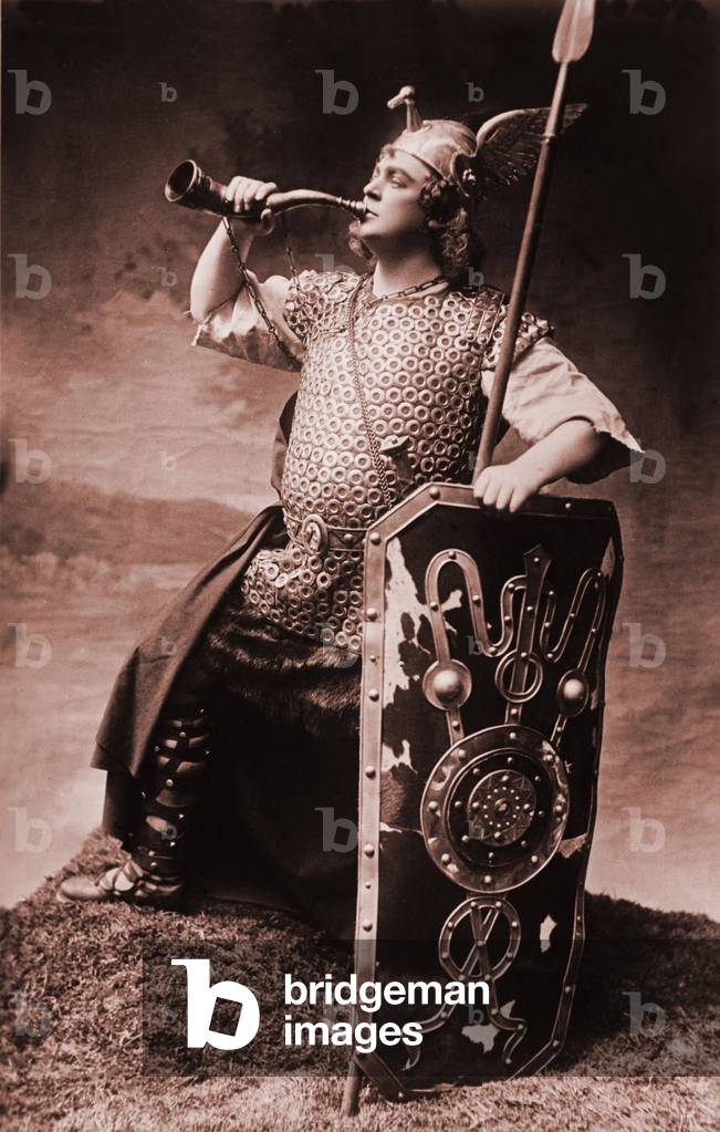 Image of Siegfried, Germanic mythical hero, in costume for performance ...