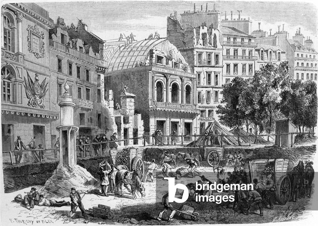Image of The Haussmann Renovations in Paris : destruction of theatres on
