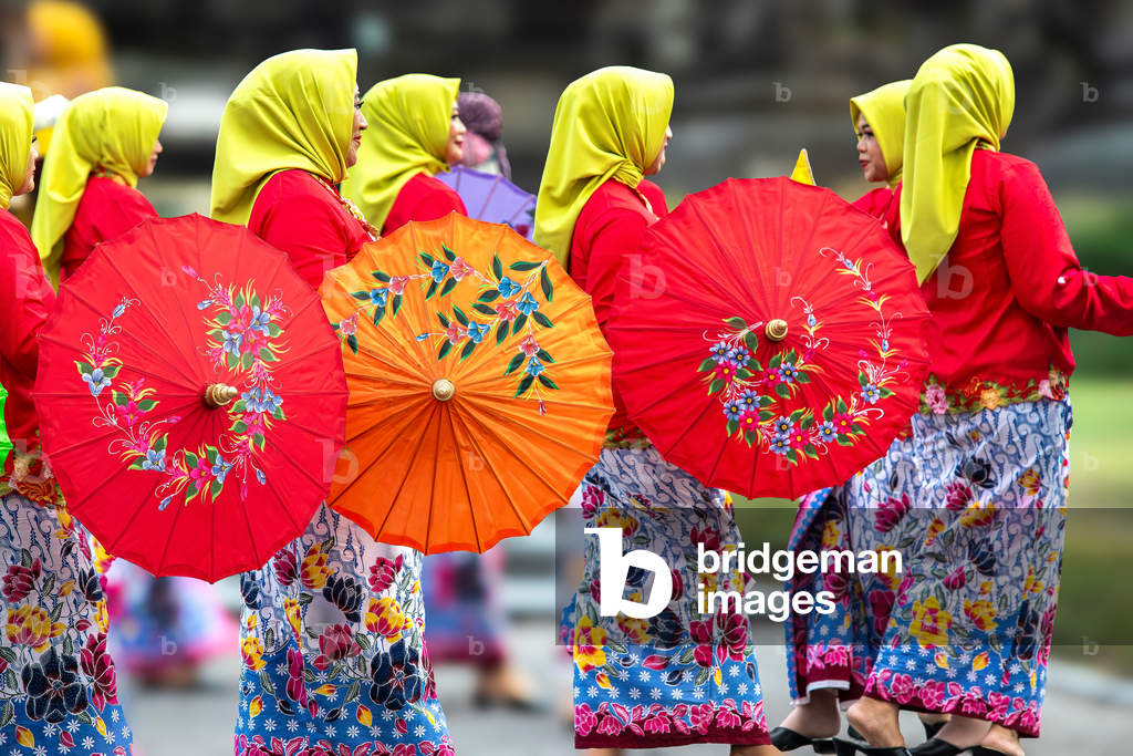 Image of Traditional National Kebaya Day at the Prambanan site ...