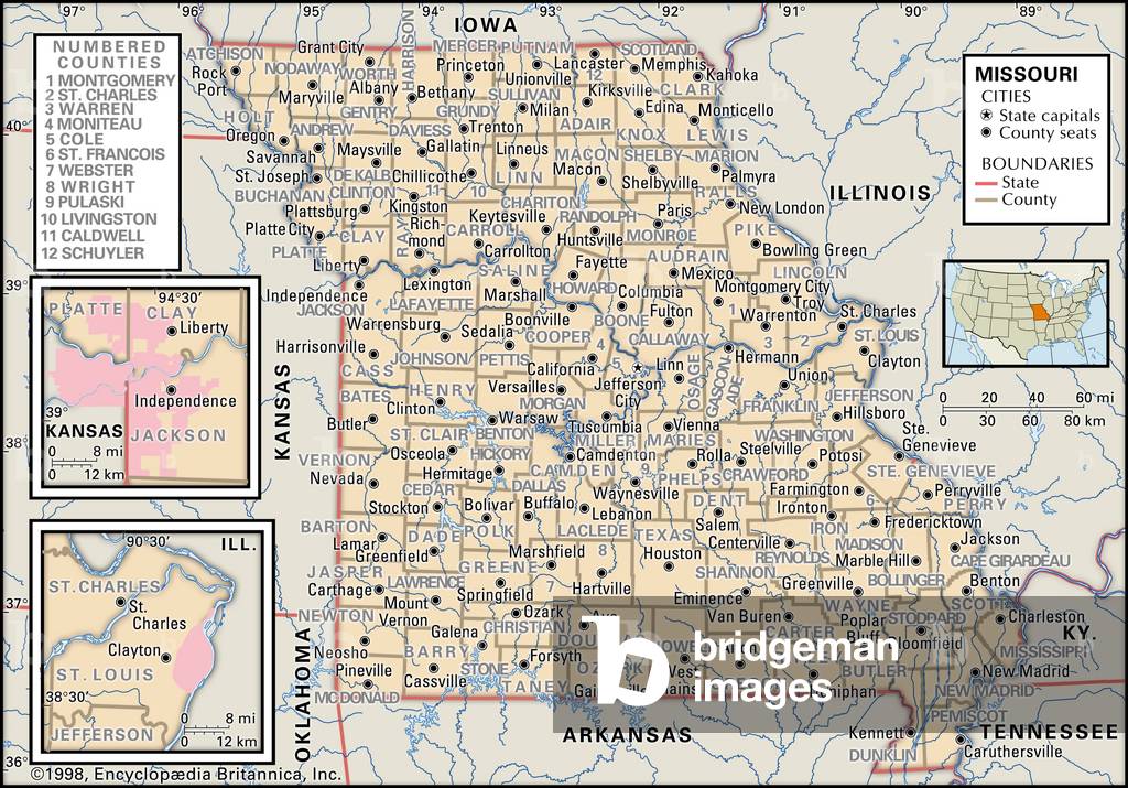 Image of Political map of Missouri