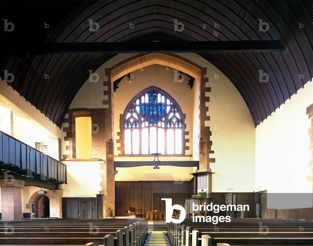 Image of Interior view of the Queen's Cross Church designed by Charles