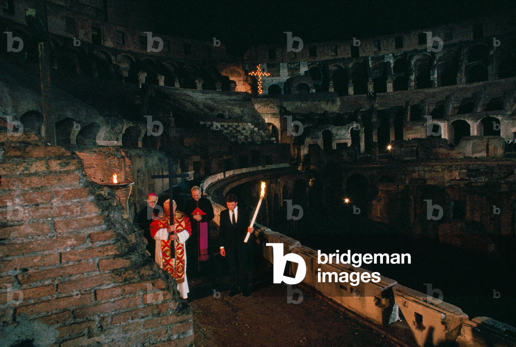 Image of Pope John Paul II leads a papal party along the by Stanfield ...