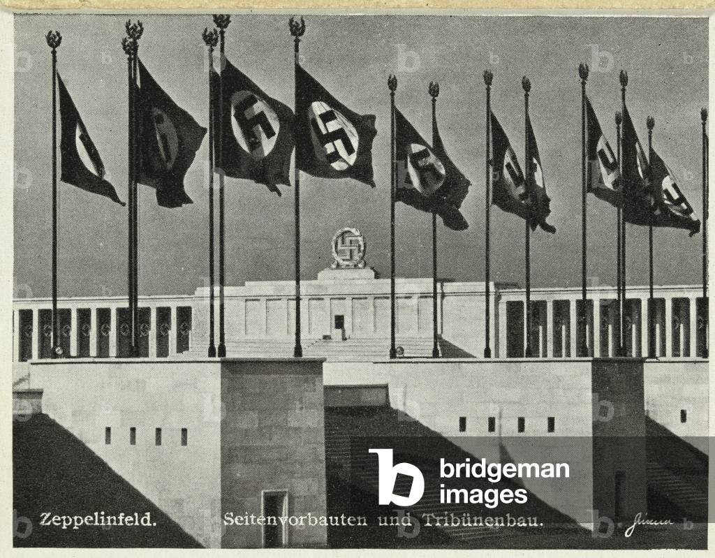 Image of Nuremberg stadium, scene of the Nazi party rallies, postcard from