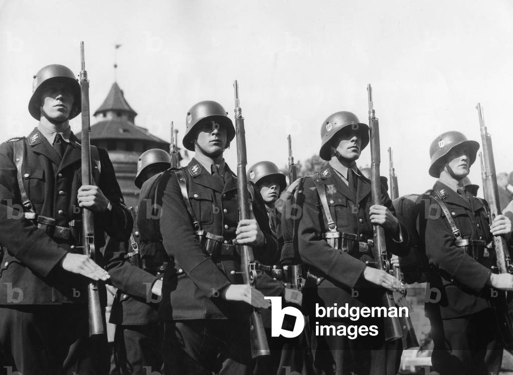 Image of Honor guard of the SS Standarte " Deutschland " at