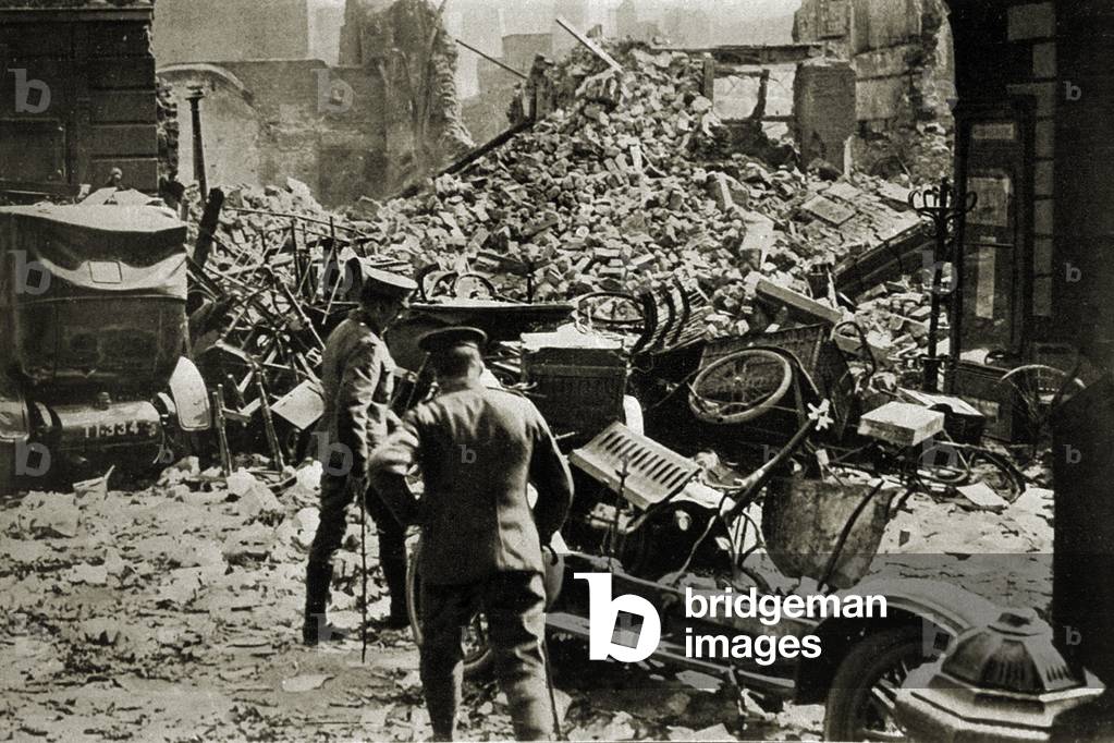 Image of Barricade during the Easter Rising, Dublin, Ireland, April ...