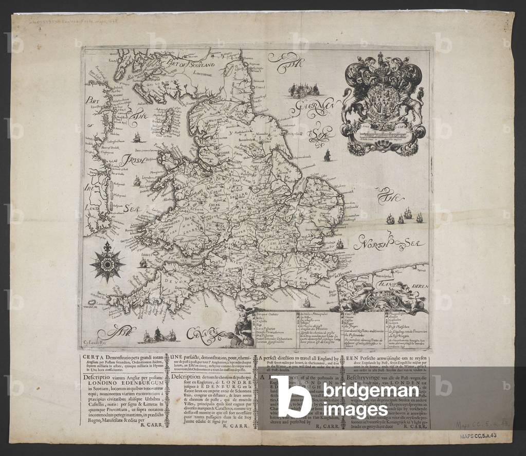 Image of A map of England and part of Scotland