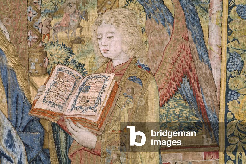 Image of Flemish tapestry. The Virgin with the Child and angels (La by ...
