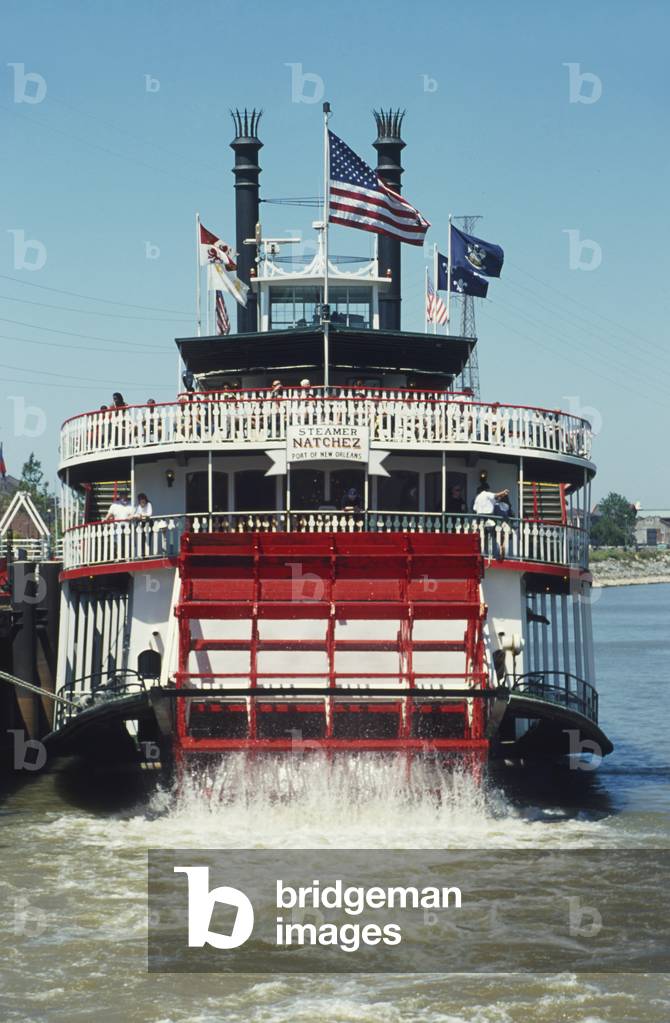 Image of USA, New Orleans, Steamboat Natchez, a traditional ...