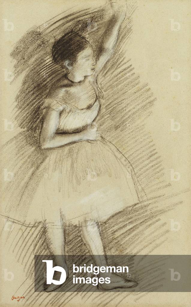 Image of Study of a Dancer; Etude de Danseuse, 1873-1874 (black and by ...