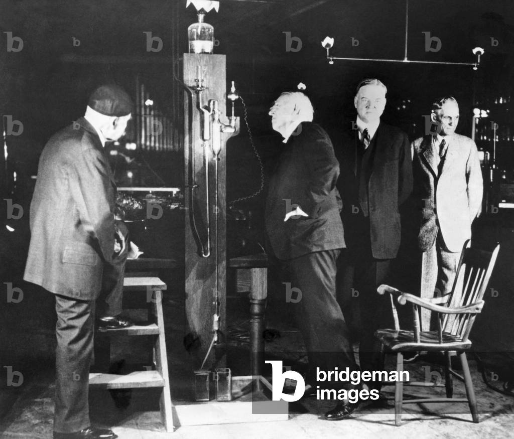Image of Thomas Edison, President Herbert Hoover, Henry Ford ...