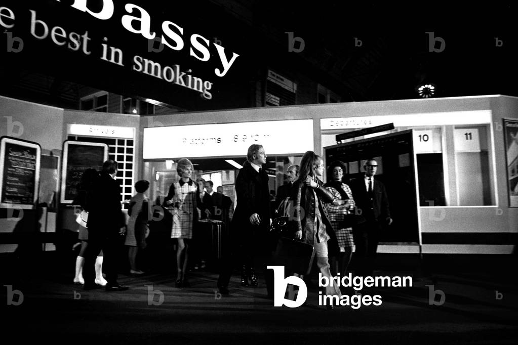 Image of Film legend Michael Caine in Newcastle Central Station during the