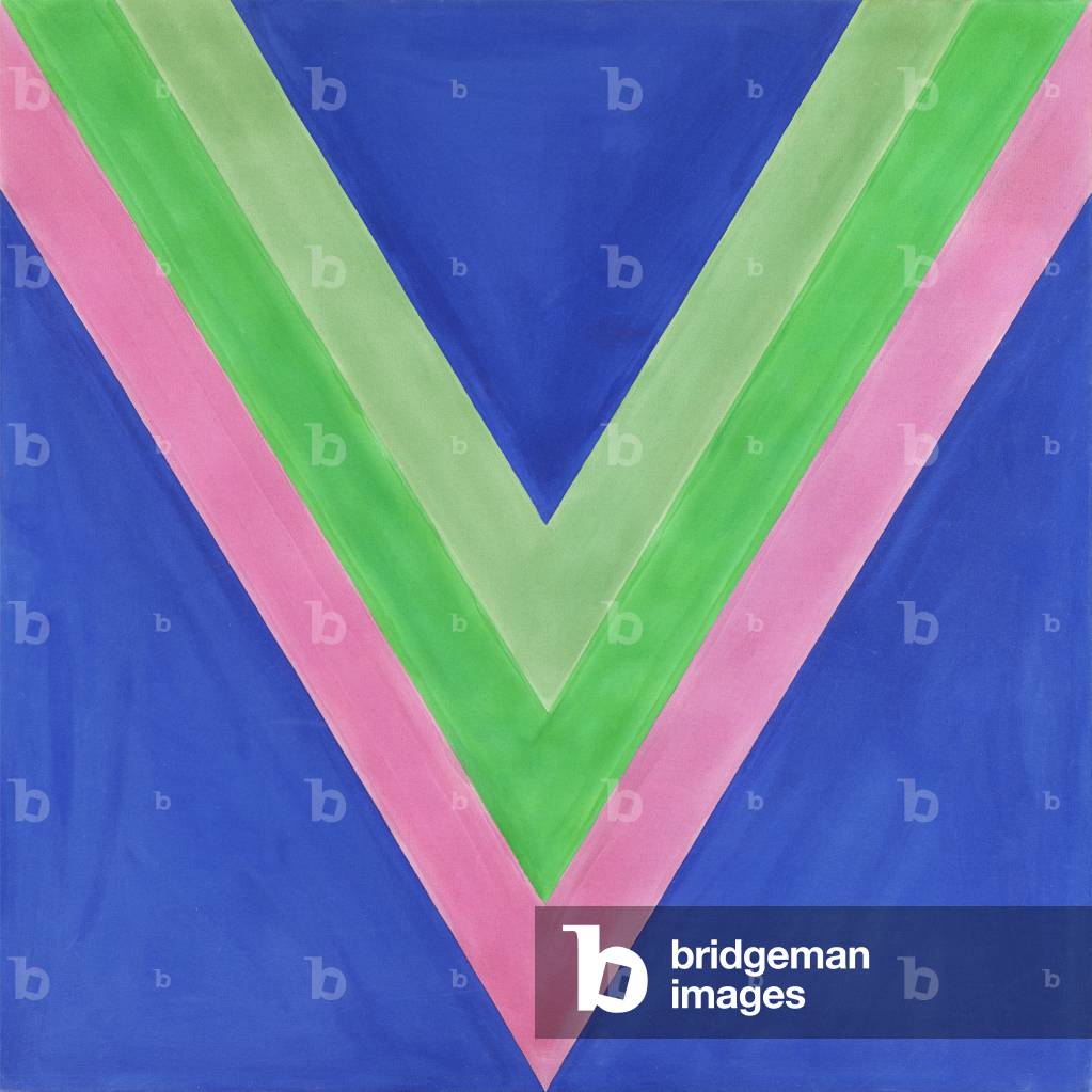 Image of Blue Veil, 1963 (synthetic polymer paint on canvas) by Noland ...