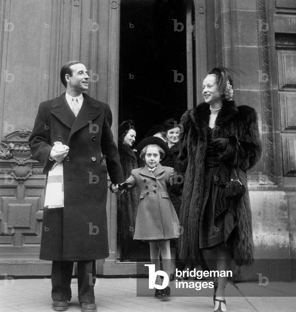 Image of Wedding of Director Christian Jaque and Renee Faure With her