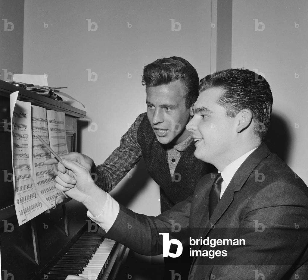 Image of Singer Mark Wynter (left) routining his latest single Aladdin ...