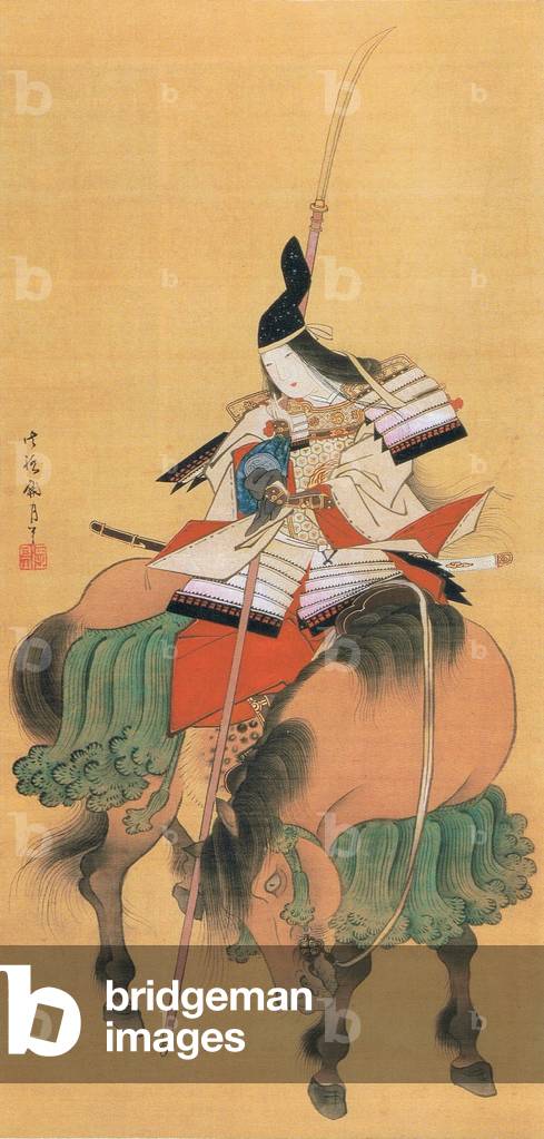 Image of Female samurai warrior Tomoe Gozen (drawing) by Japanese ...