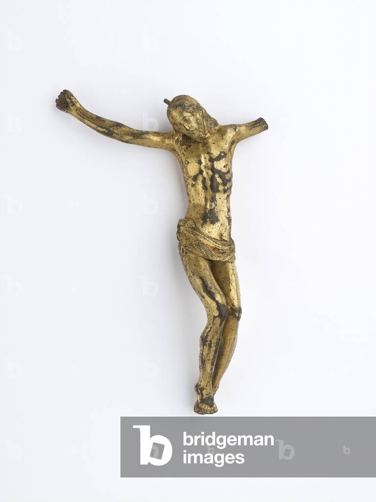 Image of Figure of Christ on the cross (copper alloy, gold, gilded) by ...