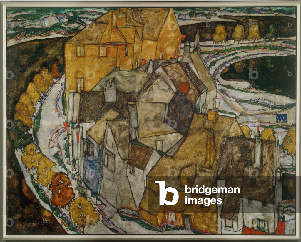 Image of Der Häuserbogen II ... (oil on canvas) by Schiele, Egon (1890 ...