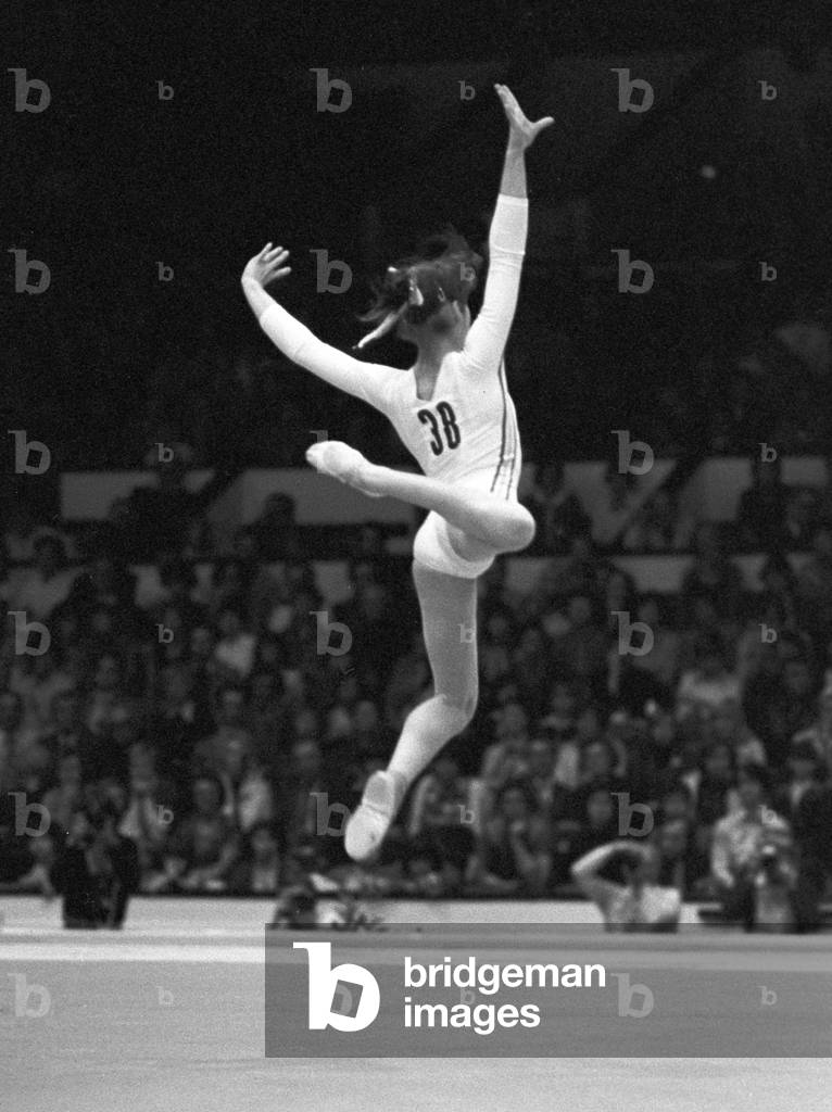 Image of Nadia Comaneci at the 11th European Gymnastics Championships ...