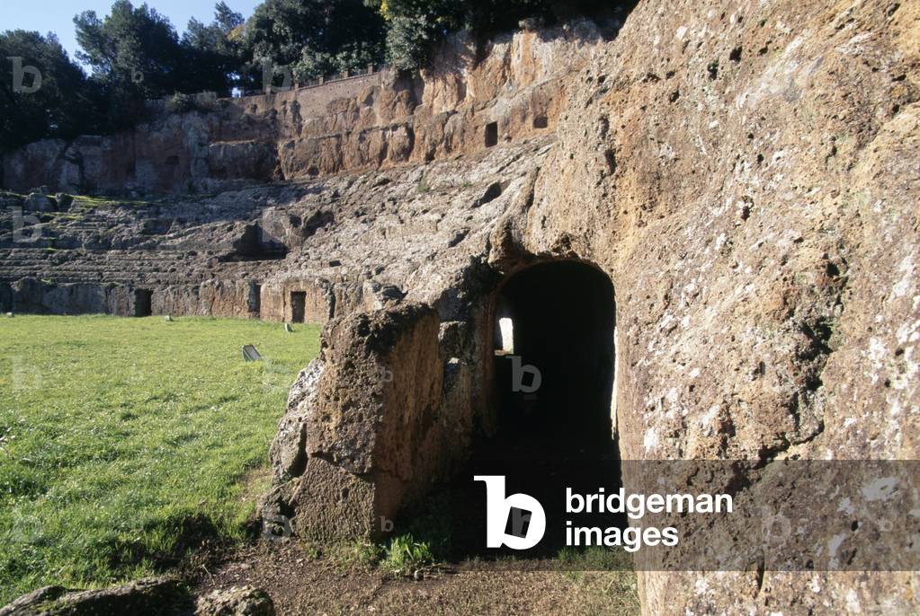 Image of Roman amphitheater, Sutri, Lazio, Italy, Roman civilization ...