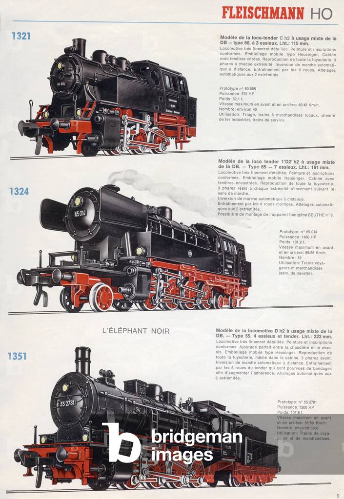 Image of Models of Fleischmann engines (toy) 1970