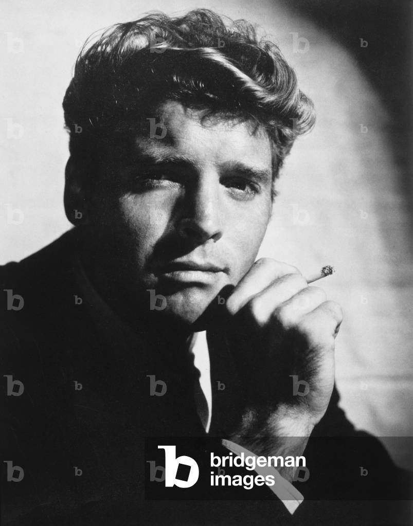 Image of Actor Burt Lancaster, Portrait with Cigarette, 1951 (b/w photo)