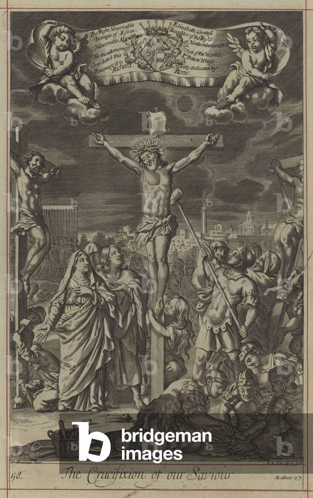 Image of The Crucifixion of our Saviour (engraving) by English School ...