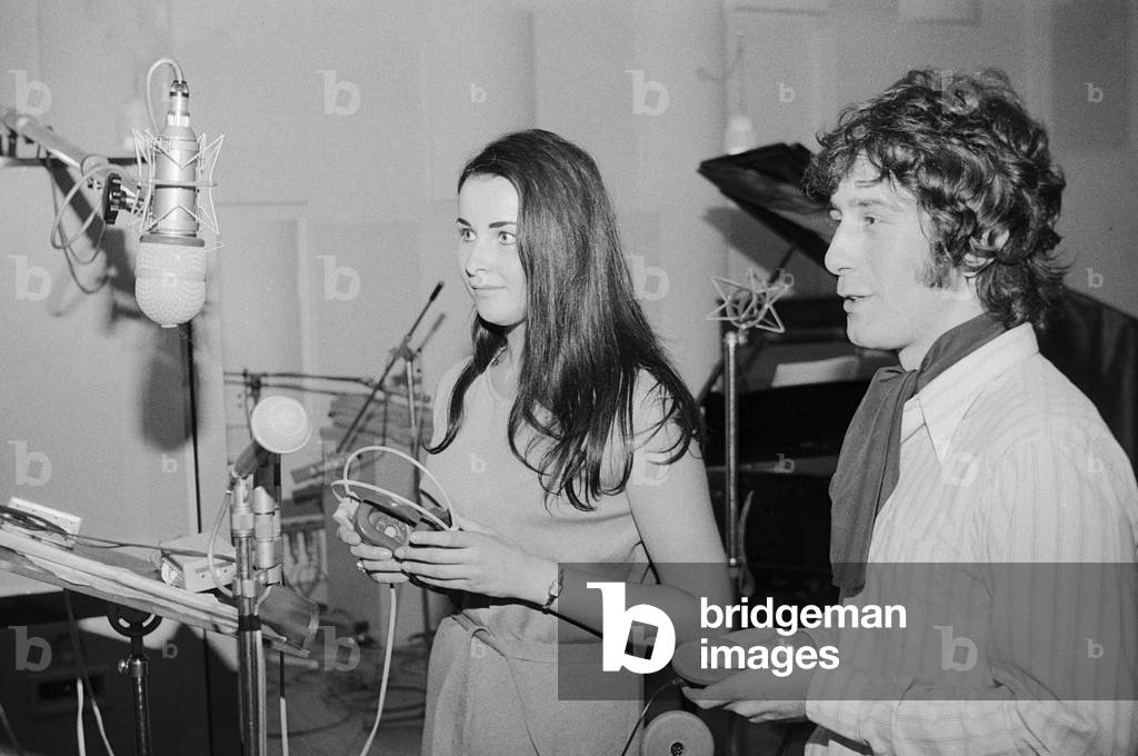 Image of Czech schlager singer Michaela Prunerova doing recordings at ...