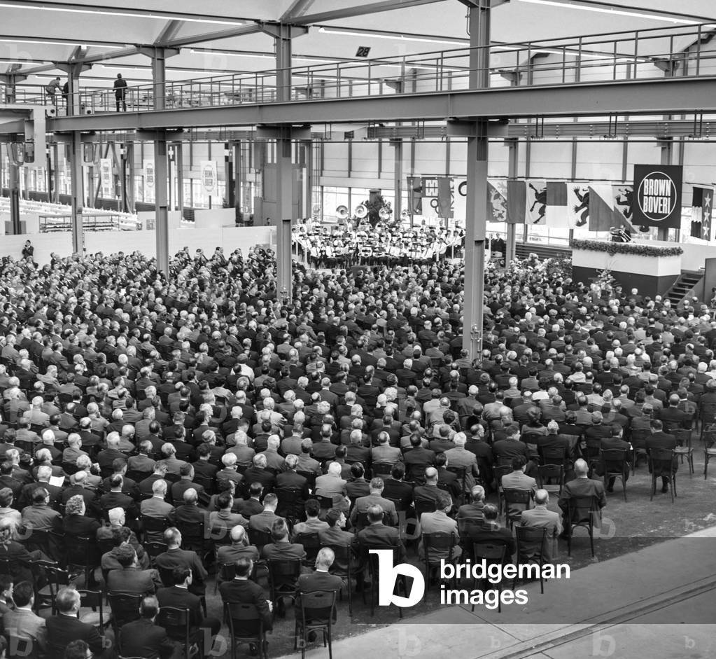 Image of Switzerland Mechanical Engineering Bbc, 1966 (b/w photo)