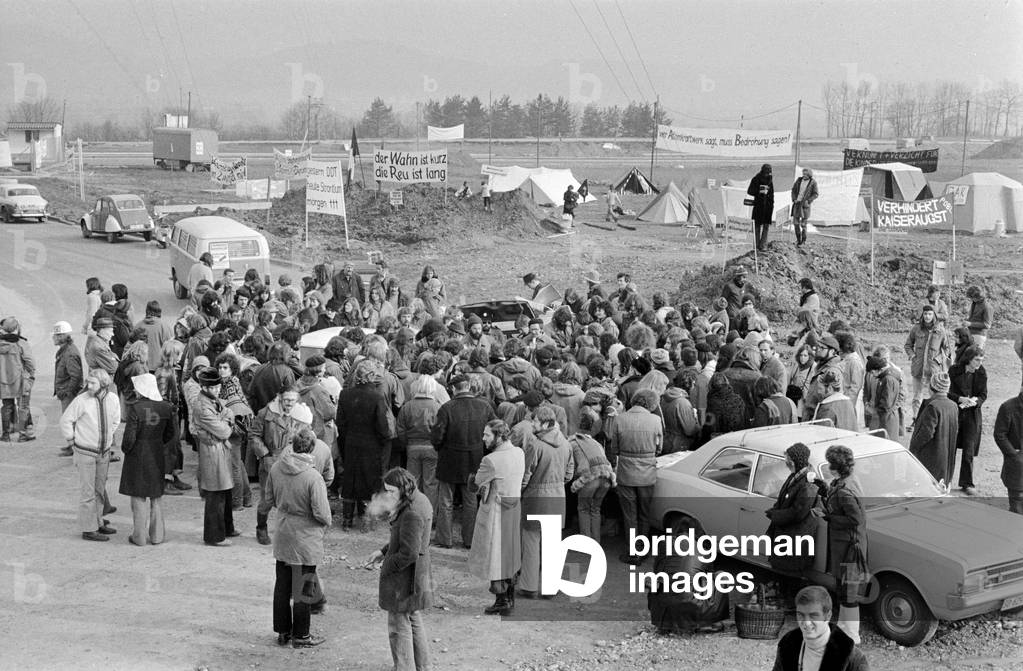 Image of Switzerland Nuclear Power Plant Protest Kaiseraugst, 1975 (b/w ...