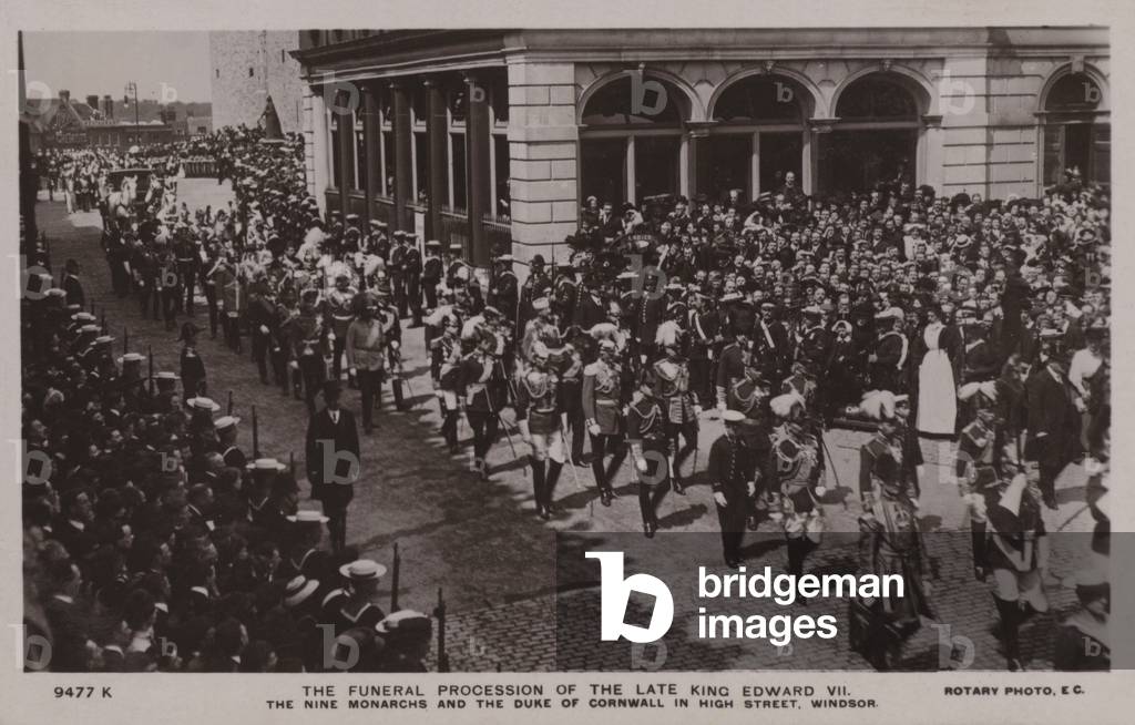Image of The funeral procession of the late King Edward VII (b/w by ...