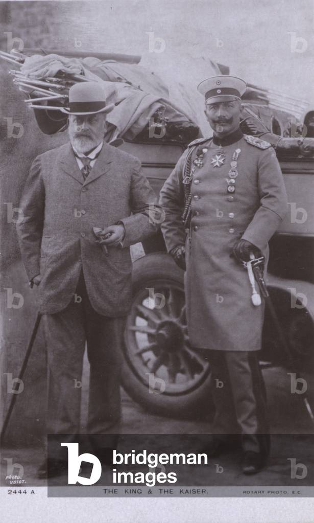 Image of King Edward VII with Kaiser Wilhelm II of Germany (b/w by ...